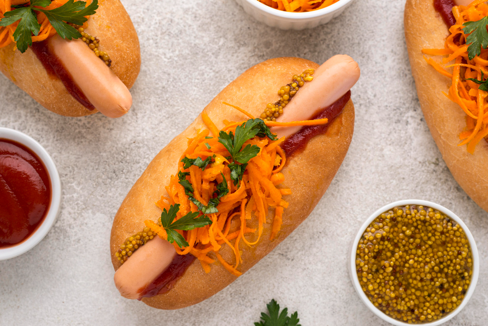 Recept: Hotdog met grove mosterd en een frisse wortelsalade - Kookpraatjes